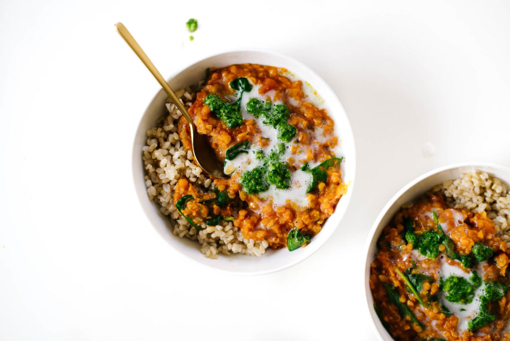 COCONUT CURRY LENTILS WITH CILANTRO CHUTNEY FROM PRETTY SIMPLE COOKING ...